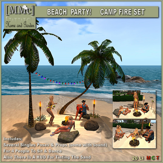 Second Life Marketplace - [MMc] Beach Party! - Campfire